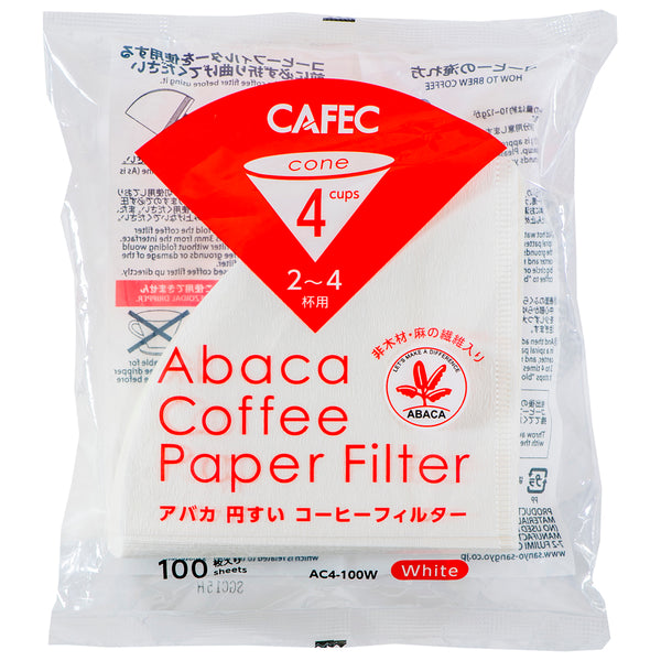 Cafec Abaca paper filter (white) – פיאוני קפה